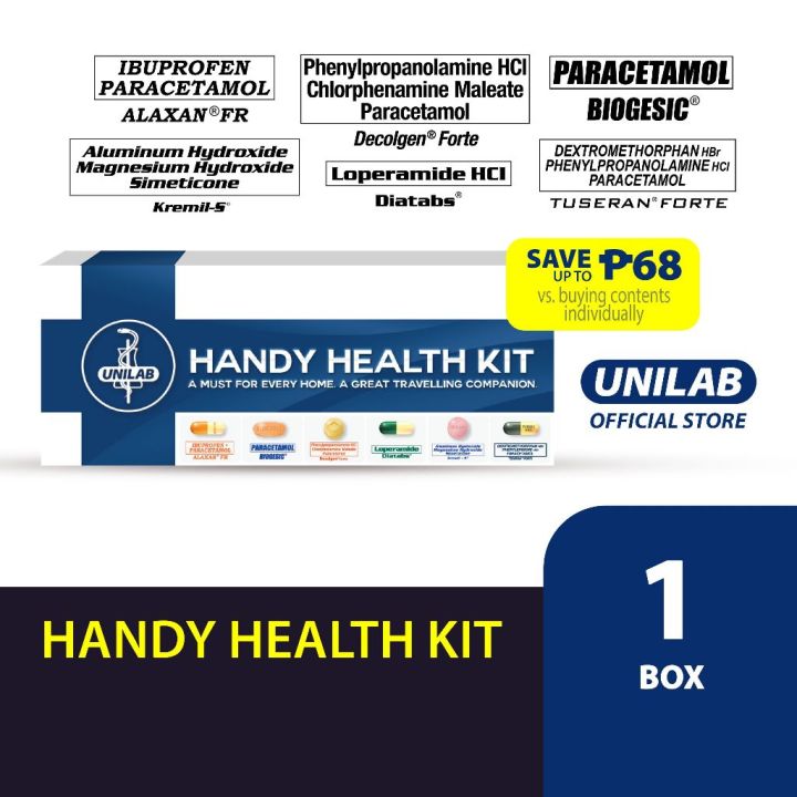 Unilab Handy Health Kit - Medicines for First Aid and Medical ...