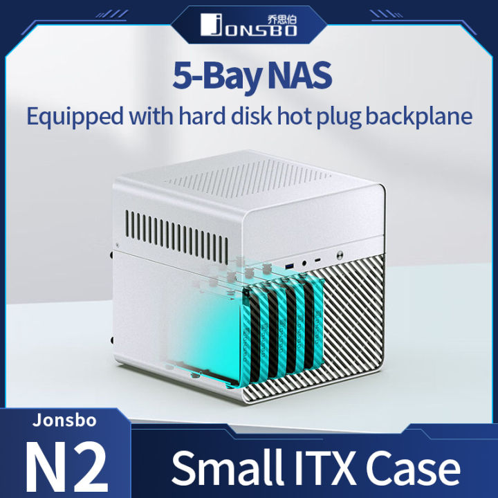 JONSBO N2 NAS เคสคอมพิวเตอร์ขนาดเล็ก5ช่องสถานที่ฮาร์ดดิสก์แบบถอดเปลี่ยนได้แผงวงจรควบคุม ...