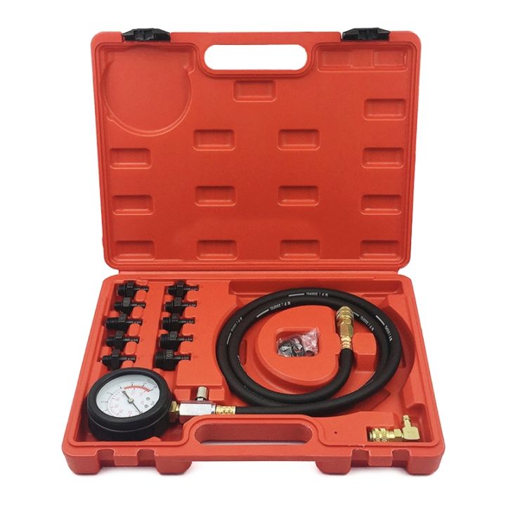 Engine Compression Tester Kit Petrol Fuel Cylinder Pressure Gauge ...