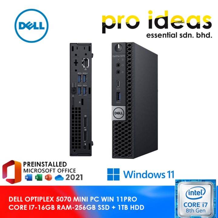DELL OPTIPLEX 5070 MICRO MINI PC [INTEL CORE i7-8TH GEN / 16GB RAM ...