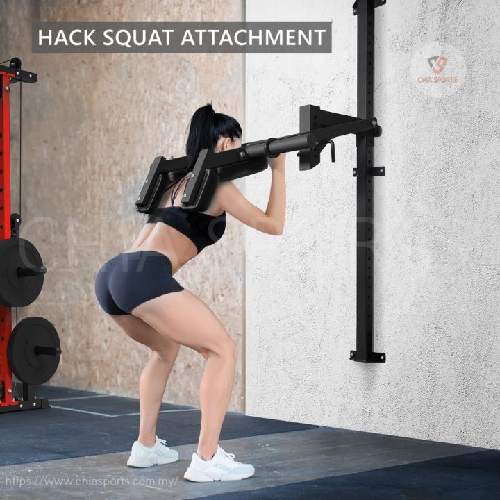 Hack Squat Attachment Accessory Machine Leverage Squats Calf Raise Rig Uprights Leg Exercise ...