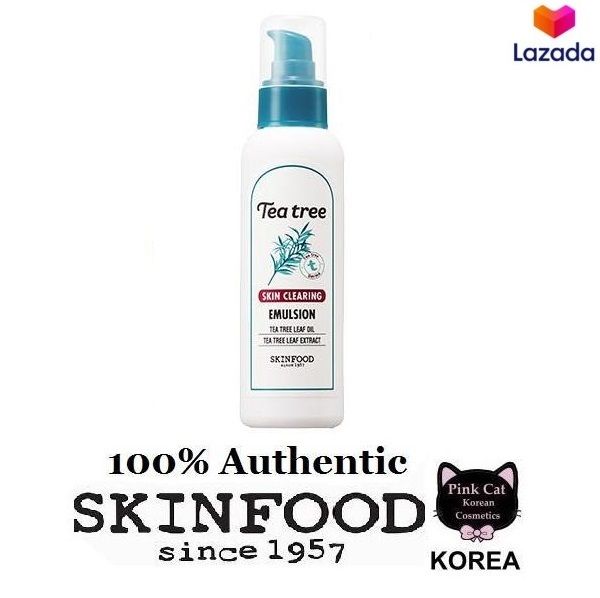 Korean Cosmetics SKINFOOD Tea Tree Clearing Emulsion 135ml | Lazada PH