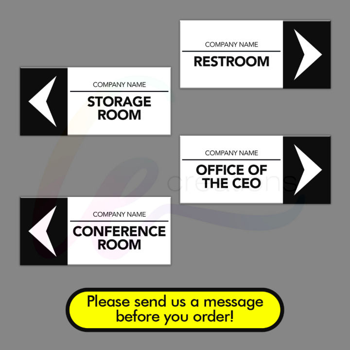 【Hot】 Office Room Sign Door Arrow Conference Board Restroom Pantry ...