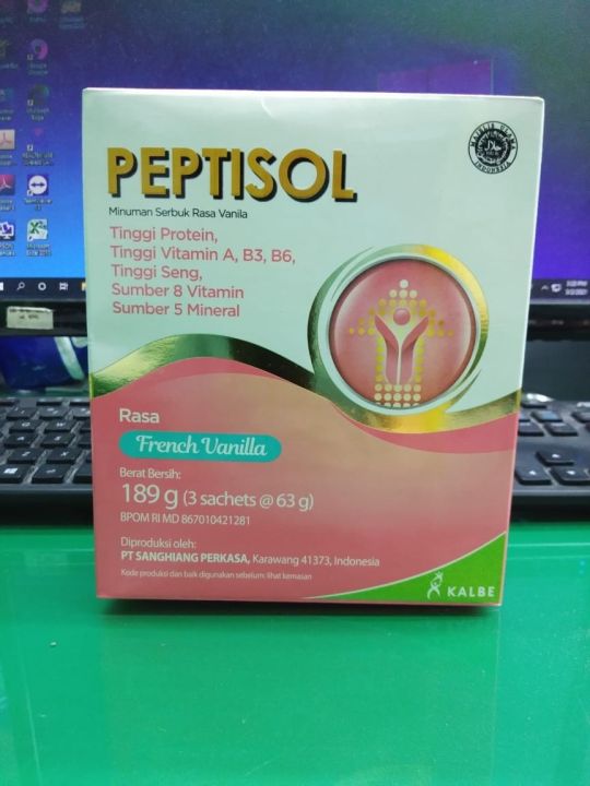 PEPTISOL MINUMAN SERBUK RASA VANILA ISI 189 GR | Lazada Indonesia