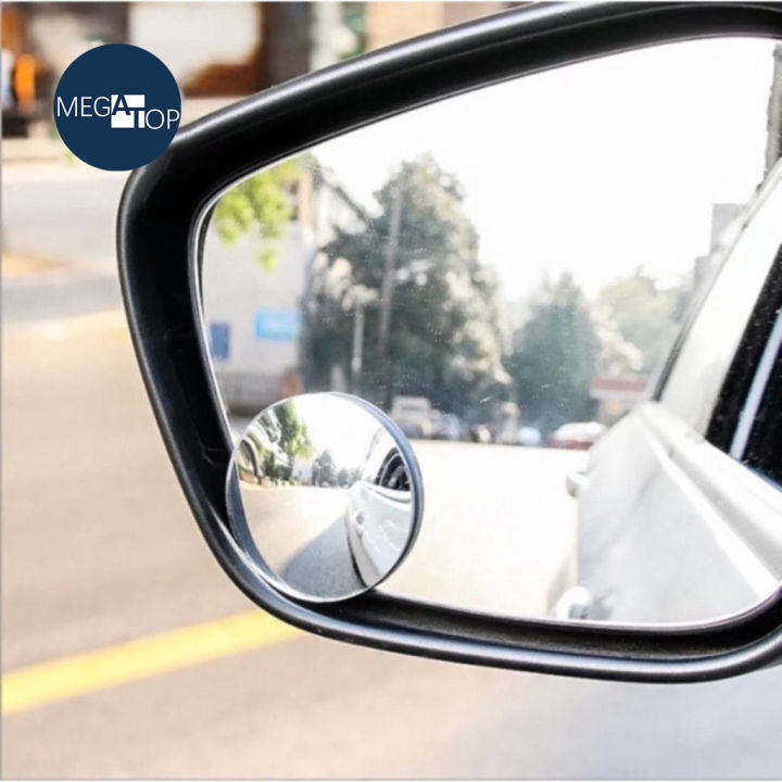 MEGATOP Car Motorcycle Blind Spot Mirror Waterproof 360 Rotatable 3M ...