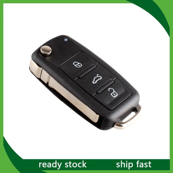 huiyisunny 3 Button Remote Key FOB shell case +uncut blade Fit VW Polo ...