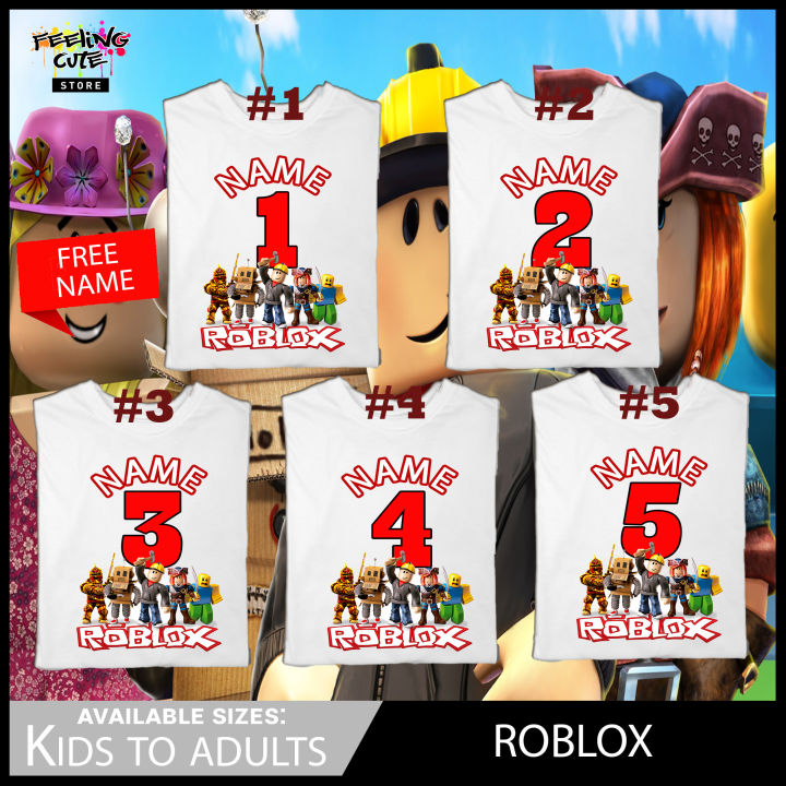Roblox Number 1 2 3 4 5 6 7 8 9 10 New Design Kids to Adults Unisex ...