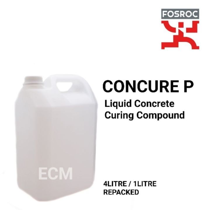 FOSROC CONCURE P (4LITRE/ 1LITRE REPACKED) Liquid Concrete Curing ...