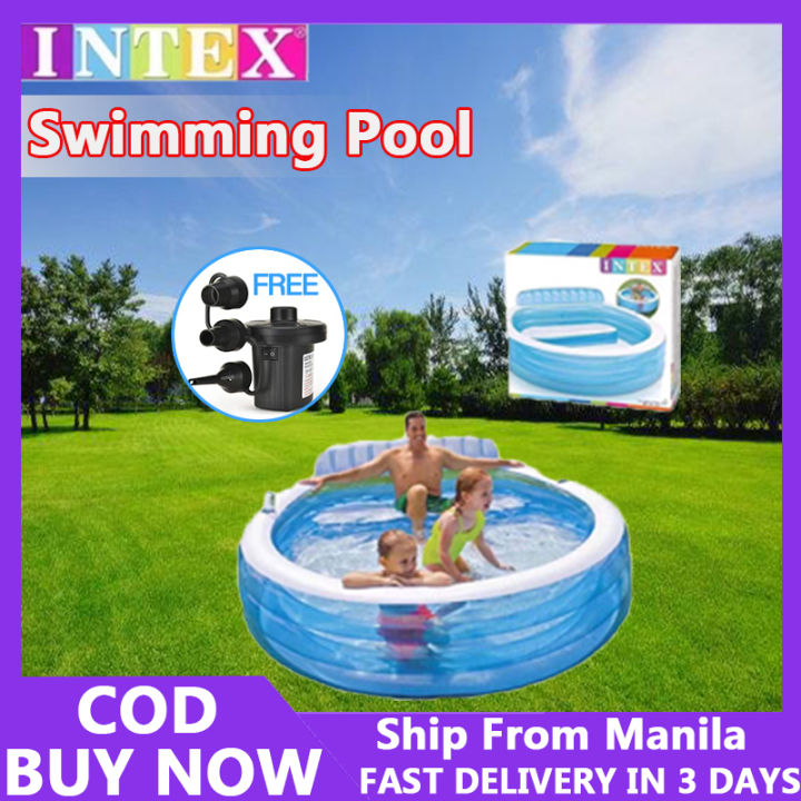 Intex Family Inflatable Swimming Pool Big Size Inflatable Round ...