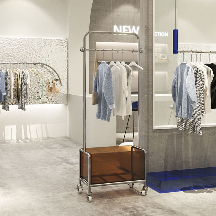 Clothing store display rack women's clothing store island rack clothes ...