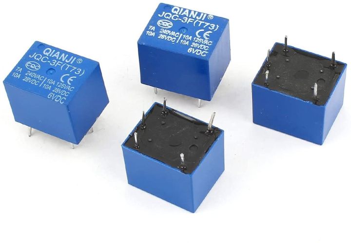 QIANJI JQC-3F(T73) 5Pin SPDT Power Relay DC 6V Coil 28V AC 125V 240V ...