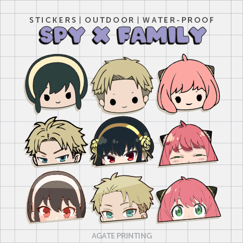 FLASK TUMBLER PHONE STICKER - Spy X Family Vinyl Laminated Stickers ...