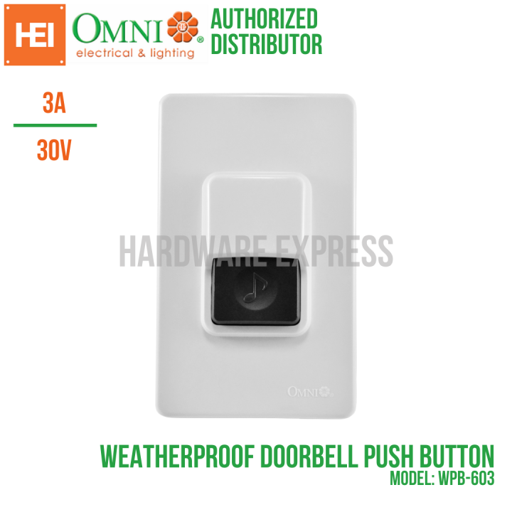Omni Weatherproof Doorbell Push Button WPB-603 | Lazada PH