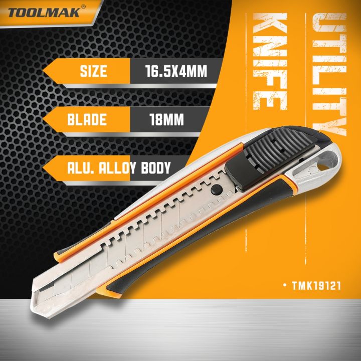 TOOLMAK Cutter / Utility Knife W/ Blade (TMK19121) Utility Knife Blade ...