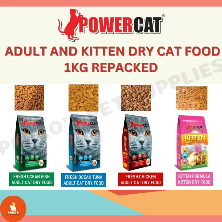 PowerCat 1kg Halal Power Cat Adult Kitten Dry Cat Food | Lazada PH