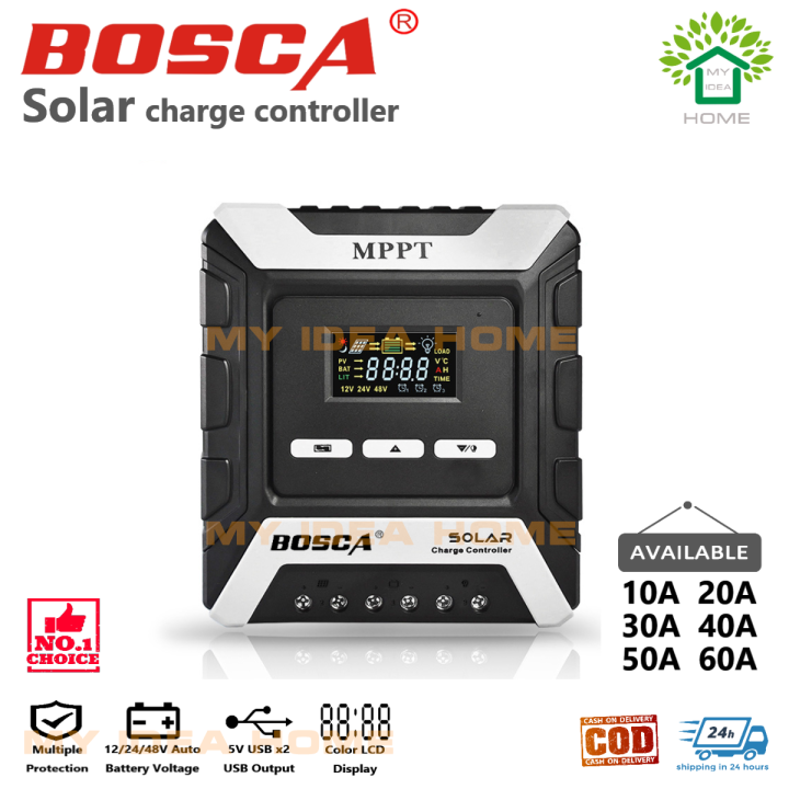 BOSCA MPPT 10A/20A/30A/40A/50A/60A/80A Solar Charge Controller 12V 24V ...