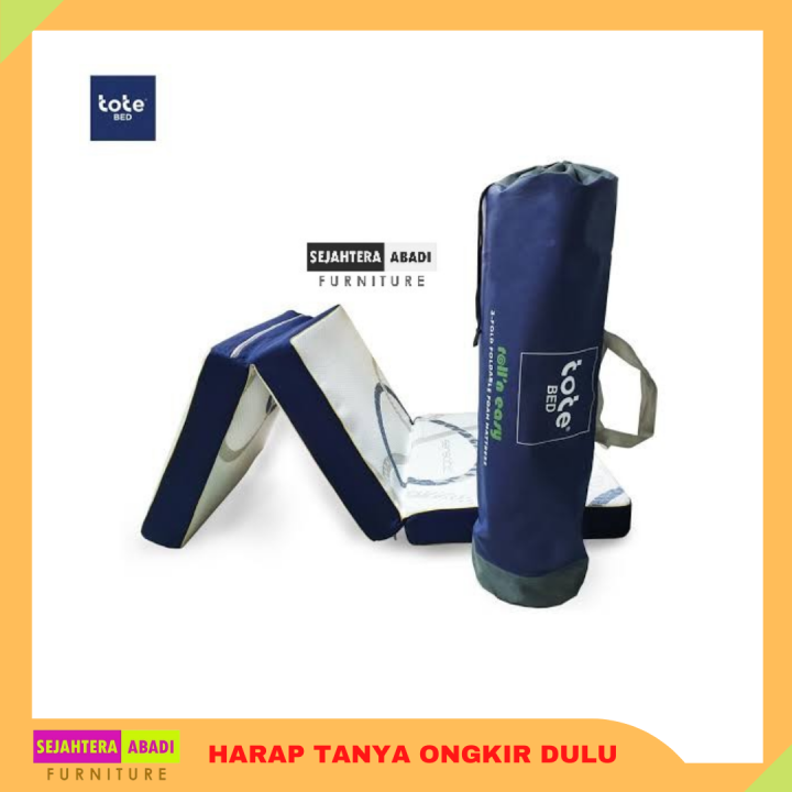 tote bed roll easy, kasur lipat, folding bed vakum busa in the box ...