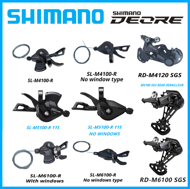 Shimano Deore M4100 M4120 M5100 M5120 M6100 1X10 1X11 12 Speed Groupset SL-M4100 M5100 M6100 ...