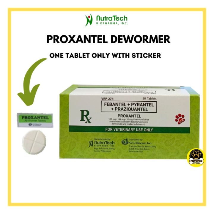 Proxantel Dewormer for Dogs & Cat (SOLD PER TABLET) with Sticker ...