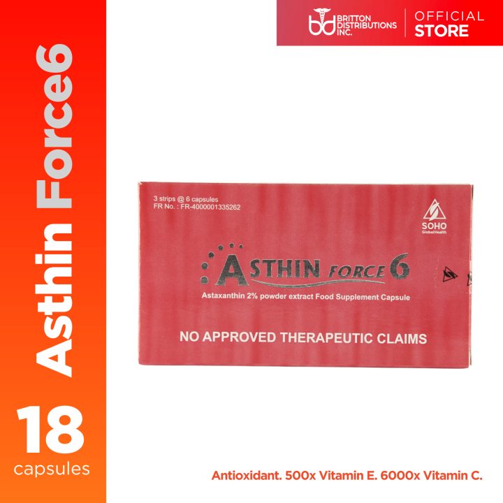 ASTHIN FORCE 6 18's (ANTIOXIDANT) | Lazada PH