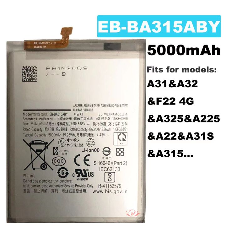 Samsung Galaxy A31, A32 4G Battery, Model: EB-BA315ABY 5000mAh Li-Ion ...