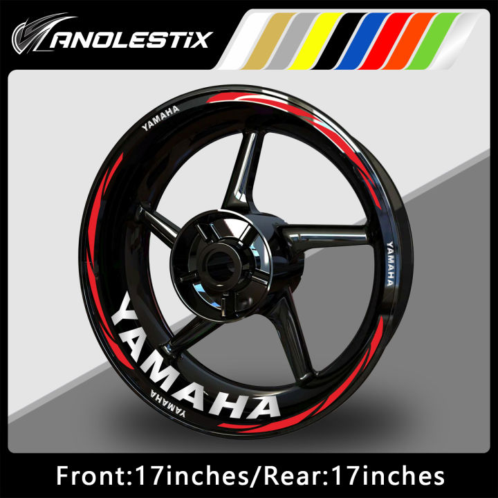 AnoleStix Reflective Motorcycle Wheel Stickers Hub Decal Rim Stripe 17 ...