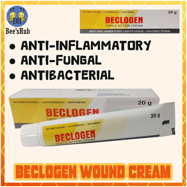 Beclogen Wound Cream Antibacterial Pet Triple Action Cream 20g | Lazada PH