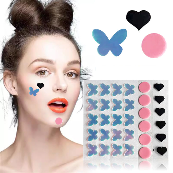 Colorful Irregular Acne Patch Laser Blue Film Butterfly Acne Patch ...
