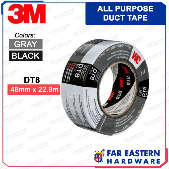 3M All Purpose Duct Tape DT8 48mm x 22.9 Meters Black | Gray | Lazada PH