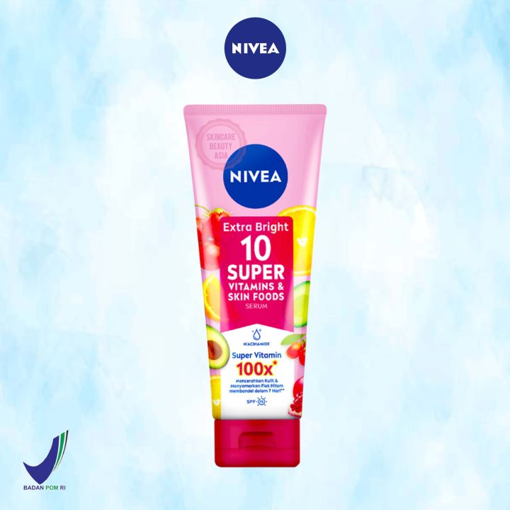 NIVEA Extra Bright Body Serum 10 Super Vitamin & Skin Food + Niacinamide SPF15 180mL | Lazada ...