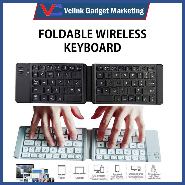 Foldable Mini Portable Bluetooth Wireless Folding Keyboard BT3.0 Keypad ...