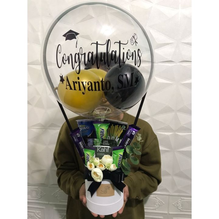 Craftsman Snack Balon bucket balon buket balon snack bloom box bouquet ...