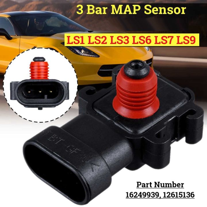 3 Bar Air Intake Pressure MAP Sensor for / LS1 LS3 LS6 LS7 LS9 LQ4 LY6 ...