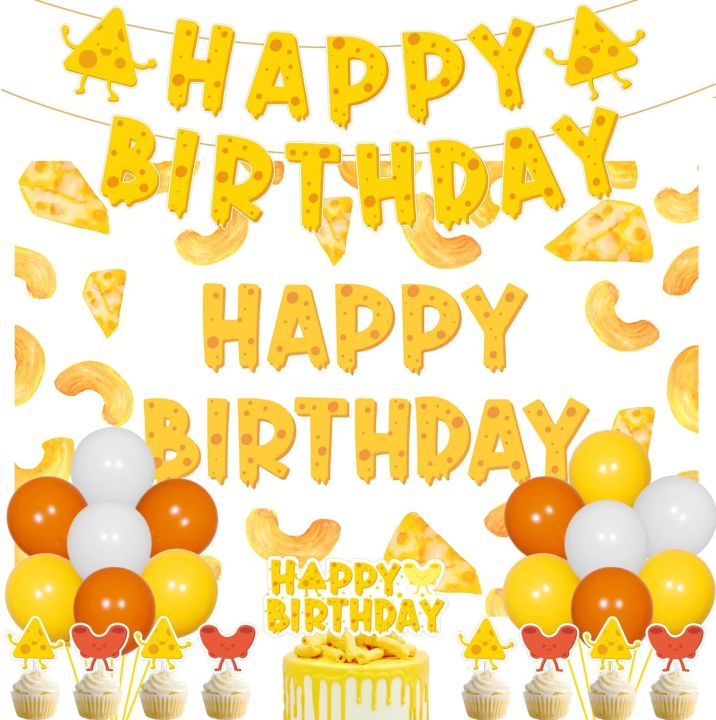 Balterever 43Pcs Cheese Themed Birthday Party Decorations Sweet Cheesy ...