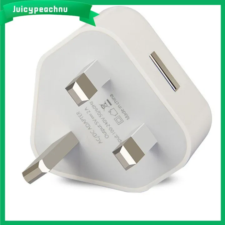 【IN STOCK】 Travel 1 Port USB 3 Pin Power Adapter UK Plug USB Charger ...