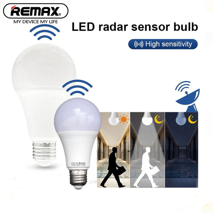 Remax E27 Radar Sensor Light Motion LED Globe Bulb Microwave Ambient ...