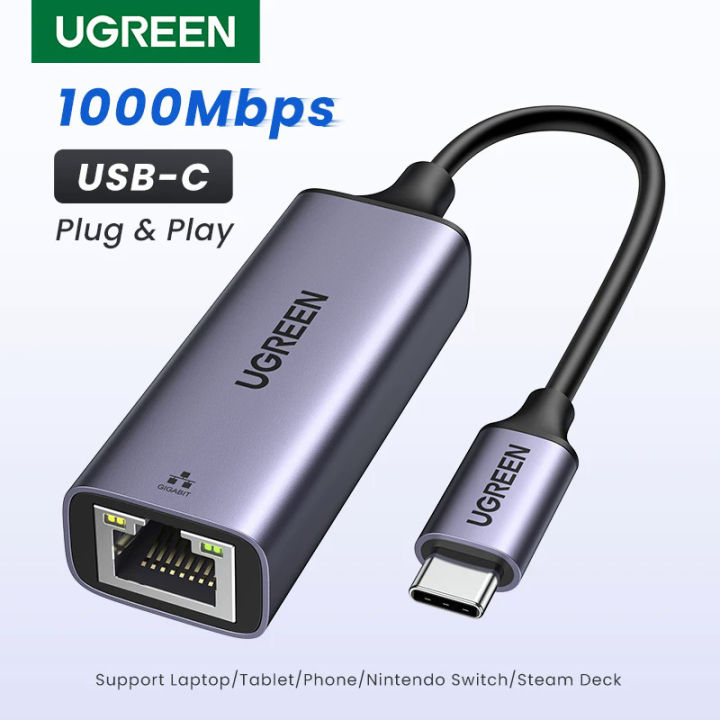 UGREEN USB Ethernet 1000Mbps USB C to RJ45 Lan Thunderbolt 3 for Laptop ...