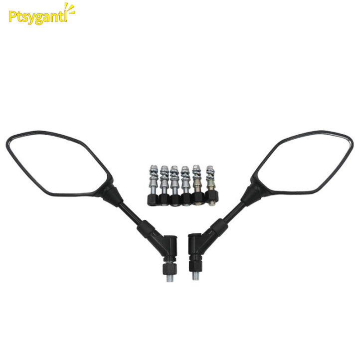 Ptsygantl Motorcycle Rear View Mirrors For M8 M10 Threaded Bolt 360