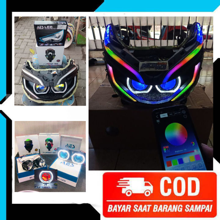 Lampu Biled Pcx 150 Full set Reflektor original Biled Aes Turbo SE ...