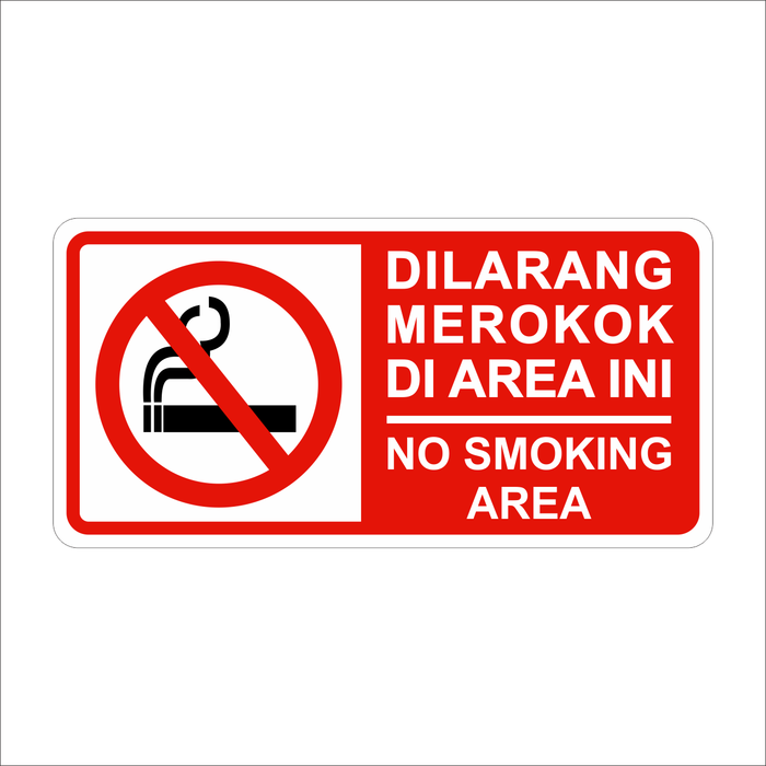 Ready Rambu / Sign Dilarang Merokok 50cm x 15cm Akrilik | Lazada Indonesia