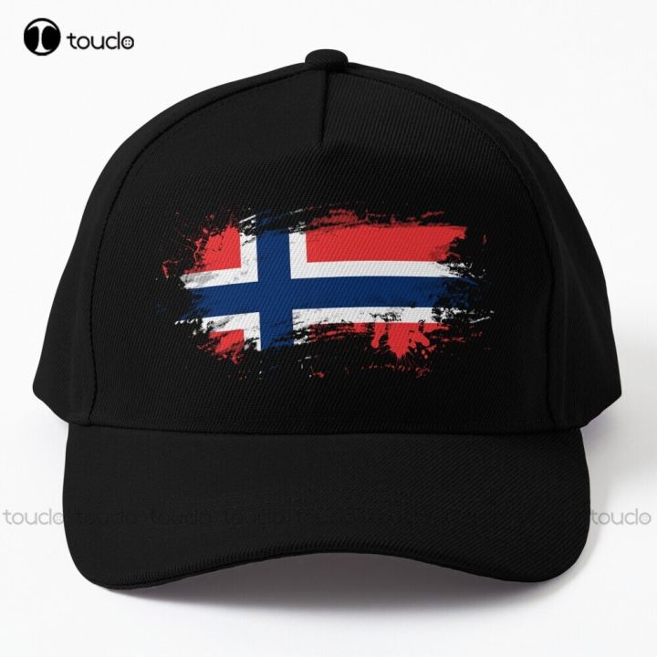 Flag of Norway Splash Baseball cap Men's Cotton Hip Hop Hat Truck ...