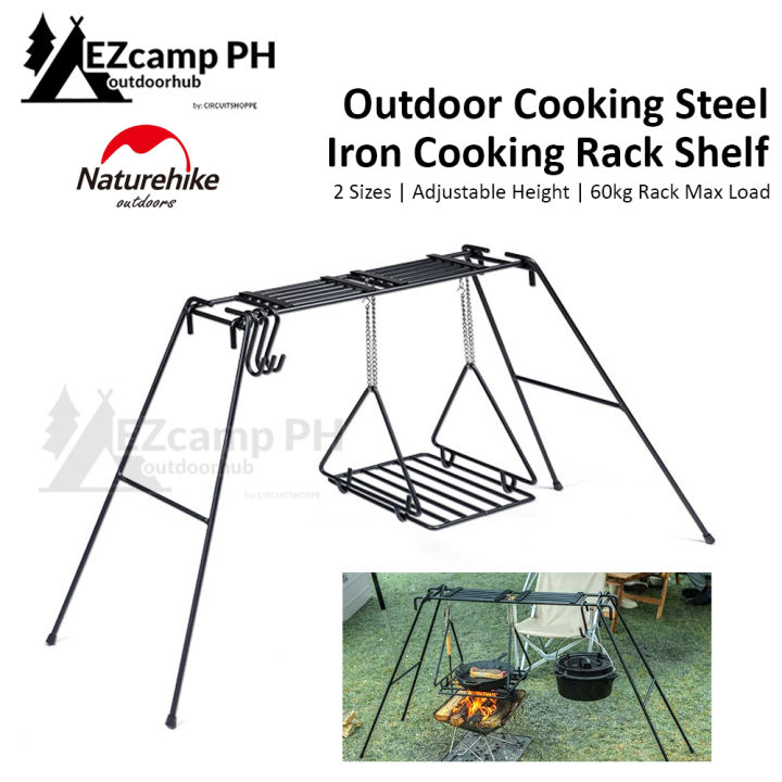 Naturehike Camping Wrought Iron Shelf Portable Multifunctional Triangle ...