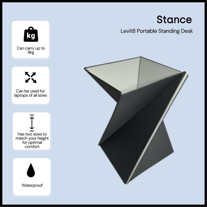 Stance Levit8 Foldable and Portable Standing Desk and Laptop Stand ...