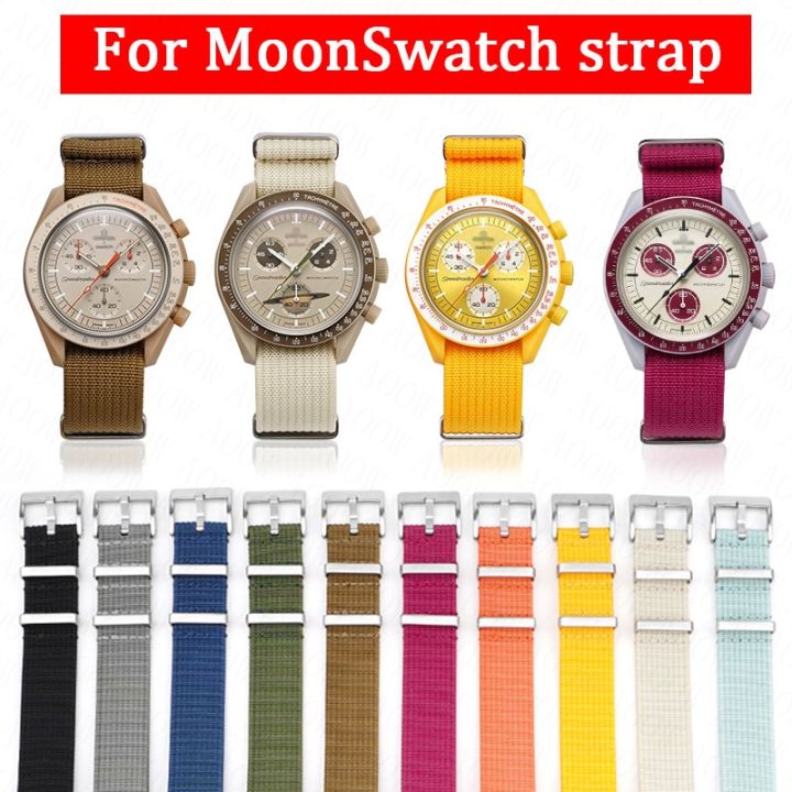 20mm Woven Nylon Strap for Omega X Swatch Joint MoonSwatch ...