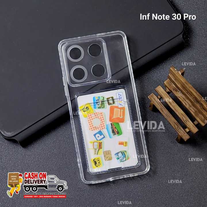 Infinix Note 30 Infinix Note 30 Pro Card Case Clear / Slot Kartu Bening Case Infinix Note 30 ...
