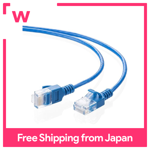 Sanwa Direct LAN cable 5m CAT6A, claw breakage prevention, soft and ...
