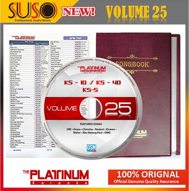 Volume 25 (Updated 2024) Platinum CD And Song Book For KS-5/KS10/KS40/K-BOX 2 With Additional ...
