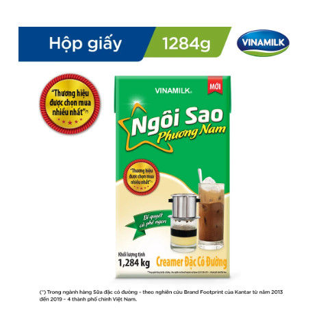 Creamer đặc Ngôi Sao Phương Nam xanh lá - Hộp giấy 1284g | Lazada.vn