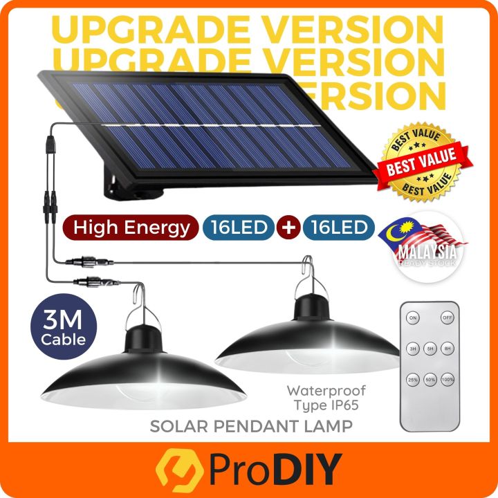 PRODIY Solar Pendant Lamp Bulb LED Solar Light Outdoor Lightning Solar ...