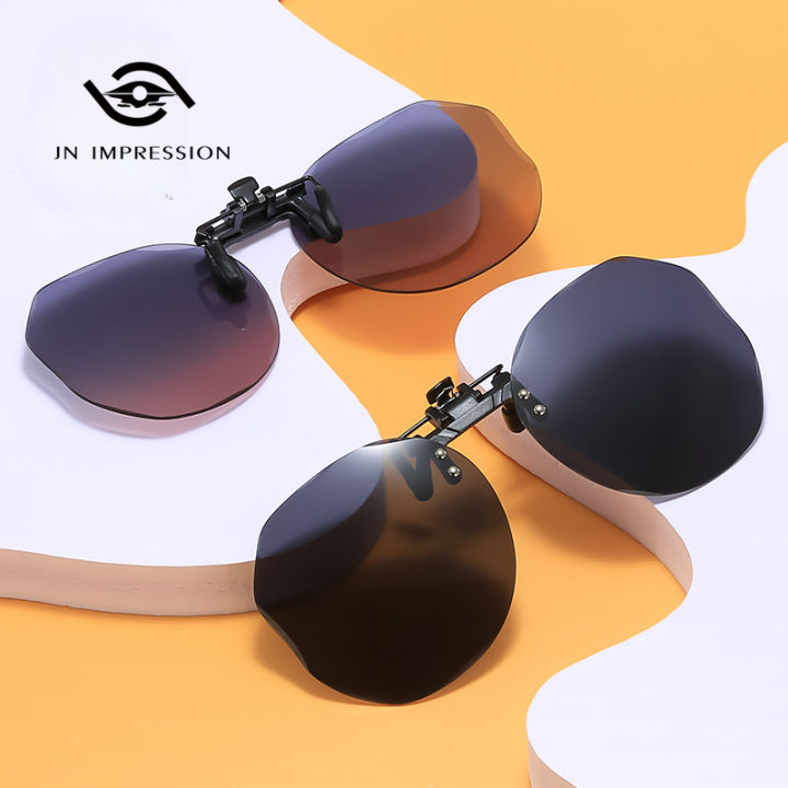 JN IMPRESSION Kẹp Kính mát phân cực Lật Thời trang kẹp tầm nhìn ban đêm lái xe lái xe nam cao ...